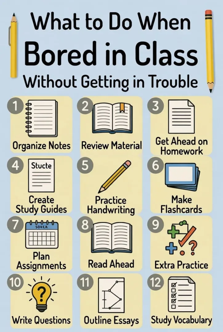 50 Things to Do When Bored in Class (Without Getting Caught) 2026